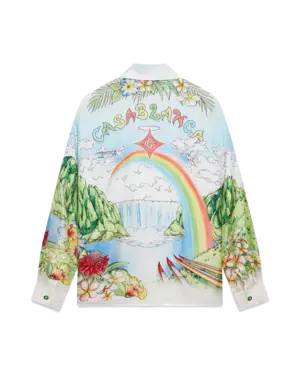 Casablanca Aloha Long Sleeve Silk Shirt - Multicolor