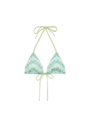 Casablanca Wavy Monogram Bikini Top - Multicolor