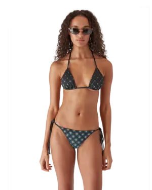 Casablanca Degrade Monogram Triangle Bikini Top