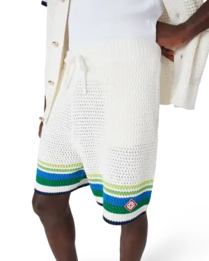 Casablanca Stripe Knitted Shorts - Multicolor