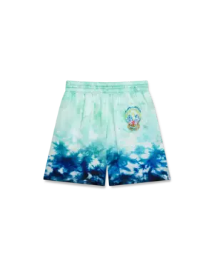 Casablanca Surf Lotus Silk Shorts - Multicolor