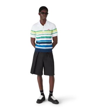 Casablanca Gradient Stripe Short Sleeve Polo Shirt