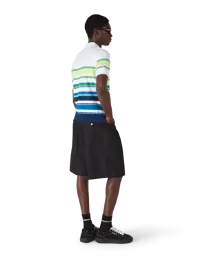 Casablanca Gradient Stripe Short Sleeve Polo Shirt