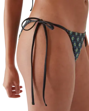 Casablanca Degrade Monogram Bikini Bottom - Black