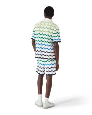 Casablanca Wave Short Sleeve Knitted Shirt - Multicolor