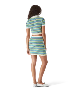 Casablanca Stripe Short Sleeve Polo Shirt - Multicolor