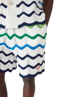 Casablanca Wave Knitted Shorts - Multicolor