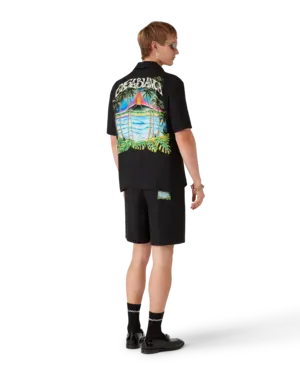Casablanca Volcano Short Sleeve Jacquard Shirt - Multicolor