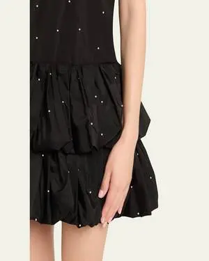 Sea Alberta Embellished Bubble-hem Mini Dress