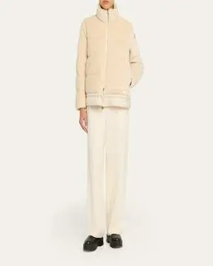 Moncler Cedra Teddy Short Down Jacket