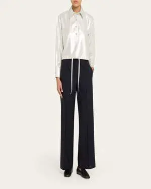 WE-AR4 Pinstripe Straight-leg Trousers