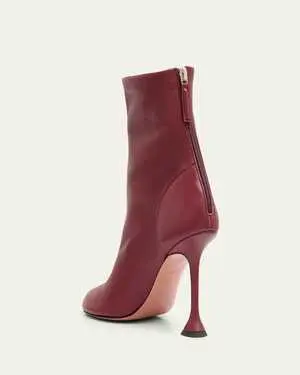 Amina Muaddi 95mm Iris Leather Booties