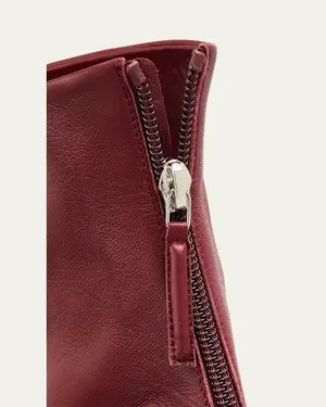 Amina Muaddi 95mm Iris Leather Booties