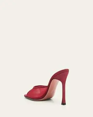 Amina Muaddi 95mm Alexa Mesh Mule Pumps