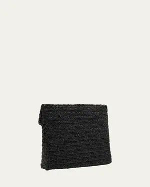 Saint Laurent Large Envelope Flap Clutch - Nero