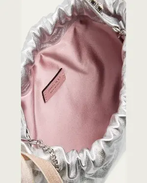 JIMMY CHOO Mini Metallic Leather Top-handle Bag