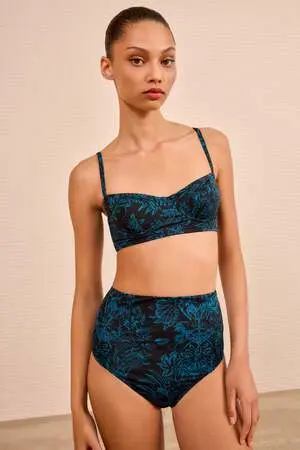 Ulla Johnson Zahara High Waisted Bikini Bottom - Eclipse Flora