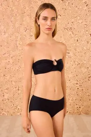 Ulla Johnson Amalfi Mid-rise Bikini Bottom - Noir