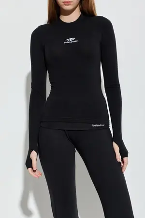 Balenciaga Long-sleeve Fitted Knit Top