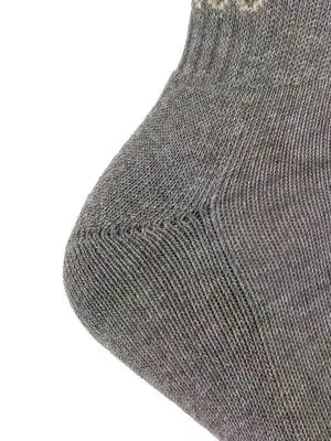 Attico Logo-detail Ribbed Socks - Grey