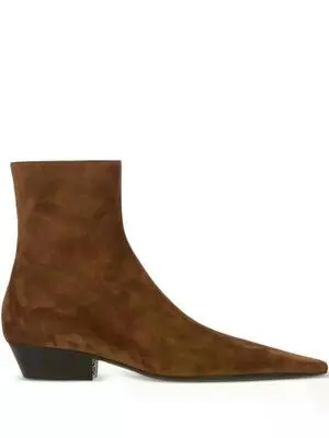 Saint Laurent 30mm Jill Ankle Boots - Brown