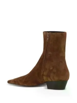 Saint Laurent 30mm Jill Ankle Boots - Brown