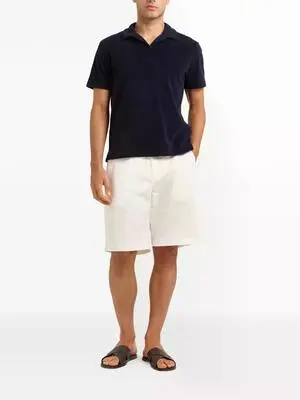 Orlebar Brown Terry Resort Polo-collar Top - Blue