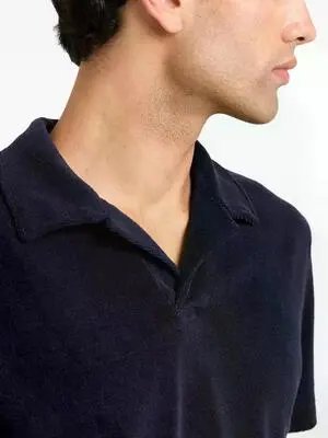 Orlebar Brown Terry Resort Polo-collar Top - Blue