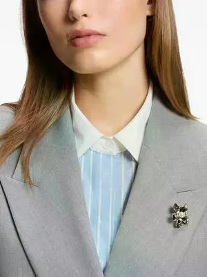Hugo Double-breasted Blazer With Brooch