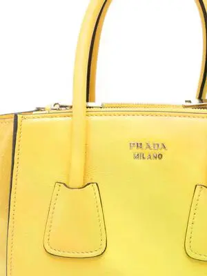 Prada Logo-plaque Tote Bag - Yellow