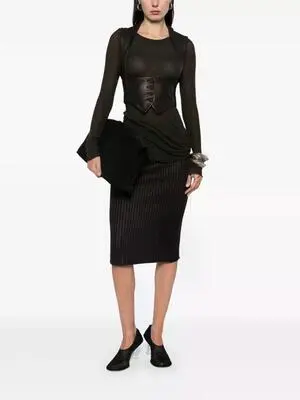 Gianfranco Ferre 1990s Ribbed Knit Skirt