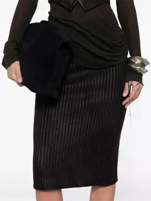 Gianfranco Ferre 1990s Ribbed Knit Skirt