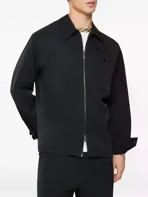 Burberry Zip Embroidered Nylon Overshirt