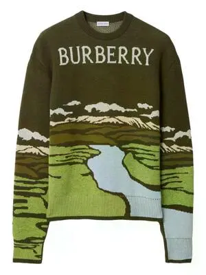 Burberry Jacquard-knitted Sweater