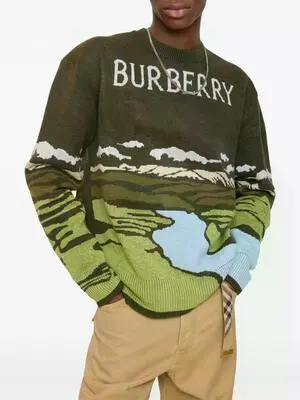 Burberry Jacquard-knitted Sweater