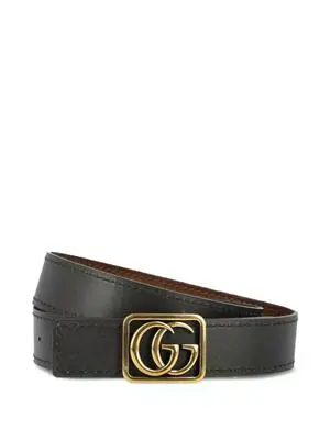 Gucci Double G Buckle Belt - Brown