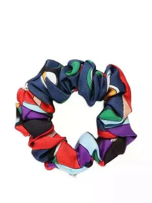 Emilio Pucci Fontane-print Scrunchie - Blue