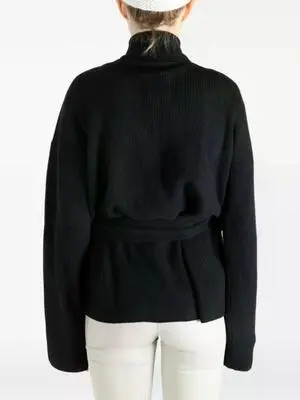 UMA WANG Ribbed Knit Wrap-tie Cardigan