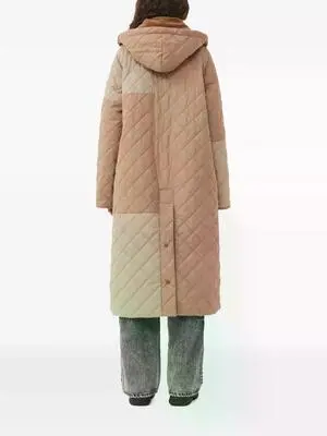 GANNI X Barbour Quilted Patchwork Hooded Coat