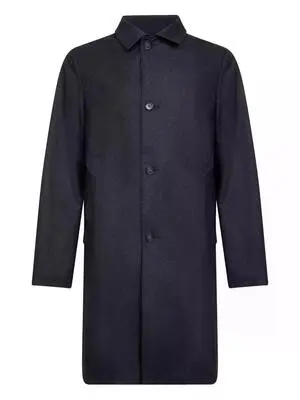 D4.0 Single-breasted Reversible Coat - Black