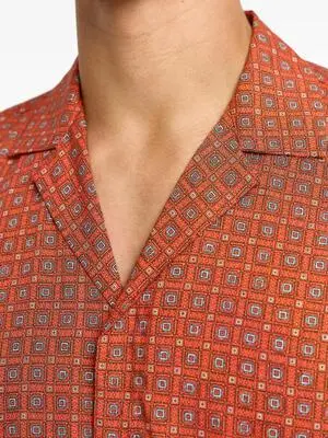 Orlebar Brown Maitan Geometric-print Shirt - Red