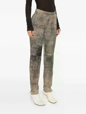 ROMEO GIGLI 1990s Suede Trousers - Neutrals