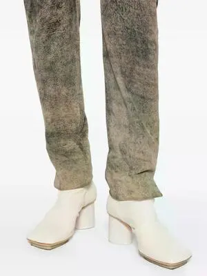 ROMEO GIGLI 1990s Suede Trousers - Neutrals