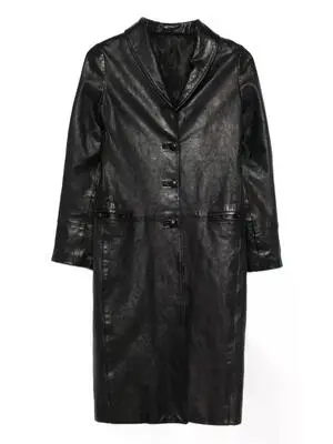 ROMEO GIGLI 1996-1997 Buttoned Leather Coat