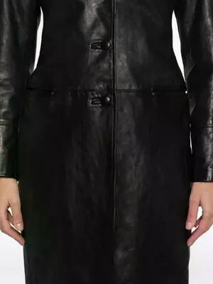 ROMEO GIGLI 1996-1997 Buttoned Leather Coat