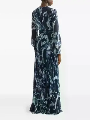 Erdem Floral-print Maxi Dress - Blue