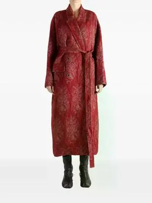 UMA WANG Cicero Double-breasted Belted Coat