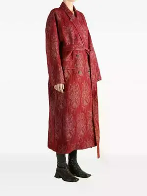 UMA WANG Cicero Double-breasted Belted Coat