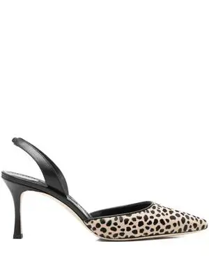 Manolo Blahnik 70mm Carolyne Leopard-pattern Pumps