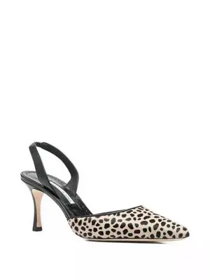 Manolo Blahnik 70mm Carolyne Leopard-pattern Pumps